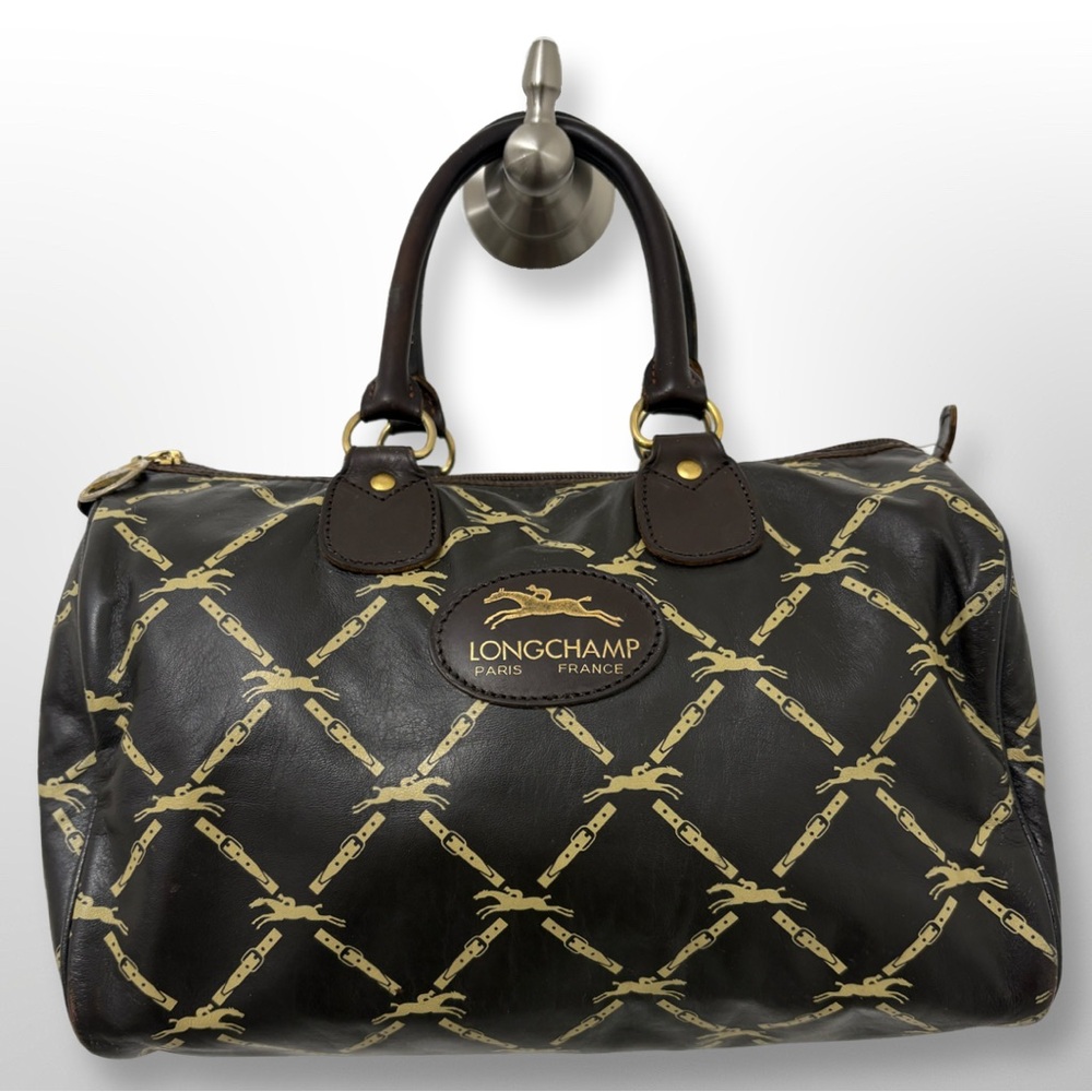 Longchamp 70’s Vintage Lm Boston Bag- Rare - Gem